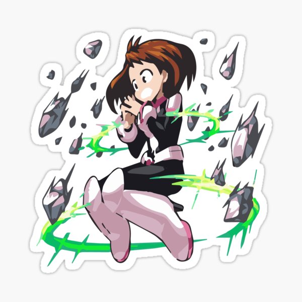 "uraraka ochako" Sticker for Sale by rays95 | Redbubble