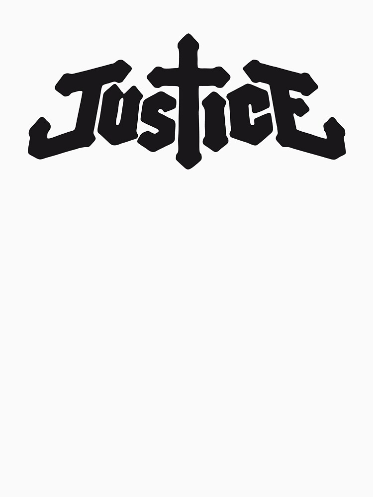 "JUSTICE OFFICIAL LOGO BLACK" T-shirt for Sale by ArthurThebo | Redbubble
