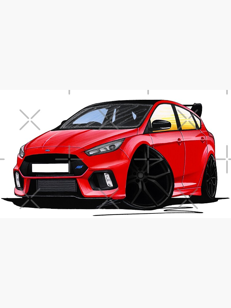 "Ford Focus (Mk3) RS Limited Edition Red" Art Print by yeomanscarart ...