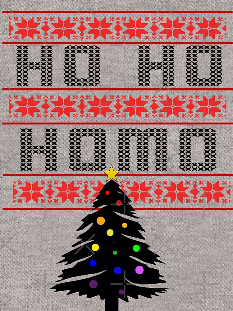"Ho Ho Homo with tree" Essential T-Shirt for Sale by outofsuburbia ...