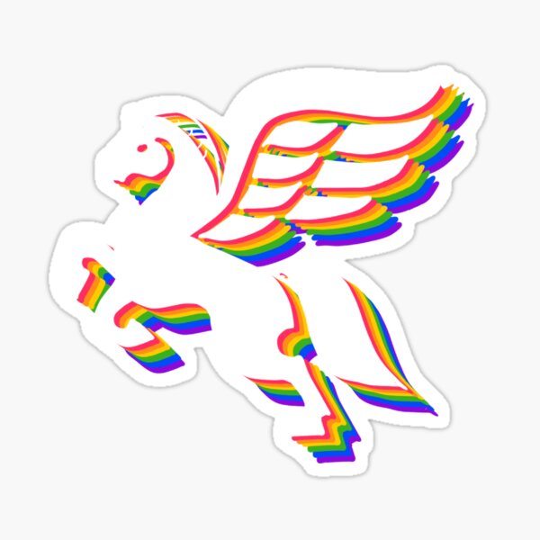 "CHB Pride Pegasus " Sticker for Sale by MyDamMerch | Redbubble