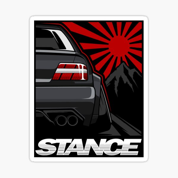 "Stanced Car" Sticker for Sale by Riazzzy | Redbubble