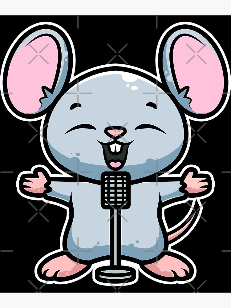 Póster «Ratón Sing Karaoke Kids Kawaii Neko Anime gráfico» de ...