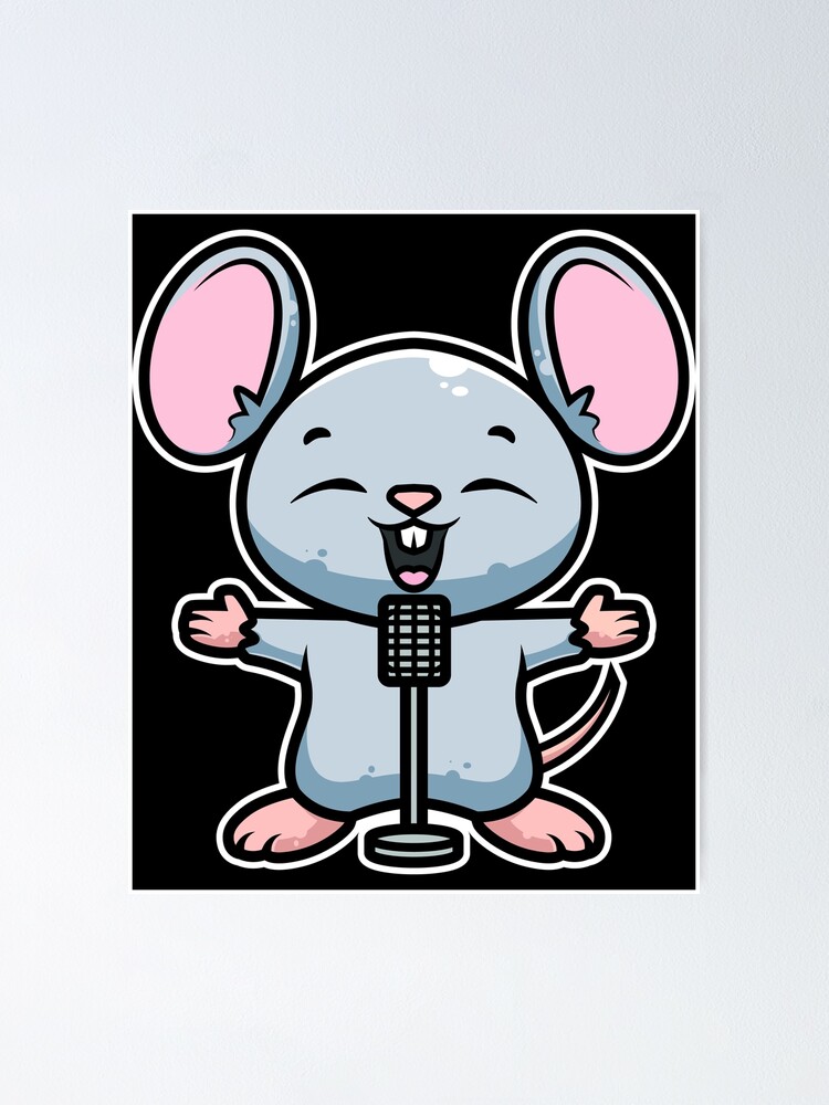 Póster «Ratón Sing Karaoke Kids Kawaii Neko Anime gráfico» de ...