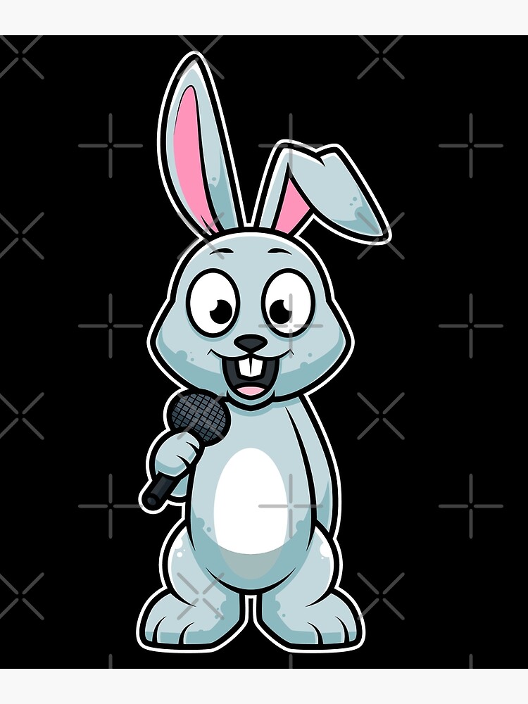 "Rabbit Sing Karaoke Kids Kawaii Neko Anime design" Art Print by ...
