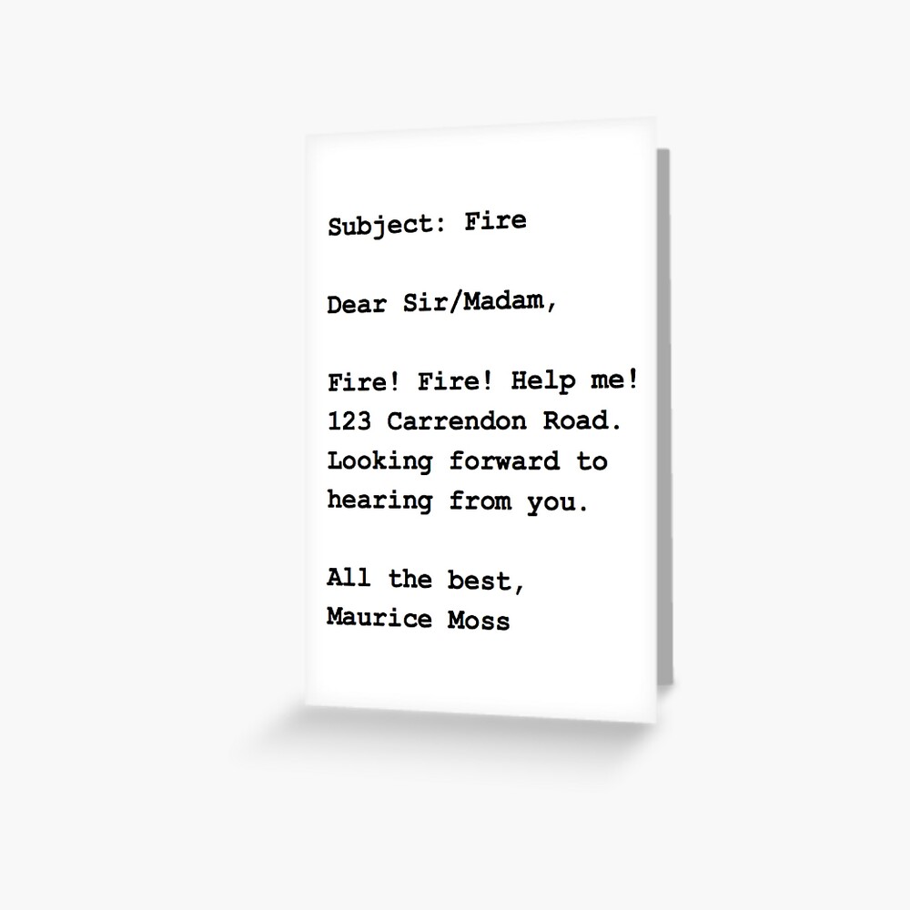 "Fire Email - The IT Crowd" Greeting Card for Sale by jeannieripley ...