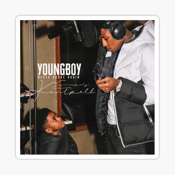 "Sincerely, Kentrell | Youngboy" Sticker for Sale by HaysMolm | Redbubble