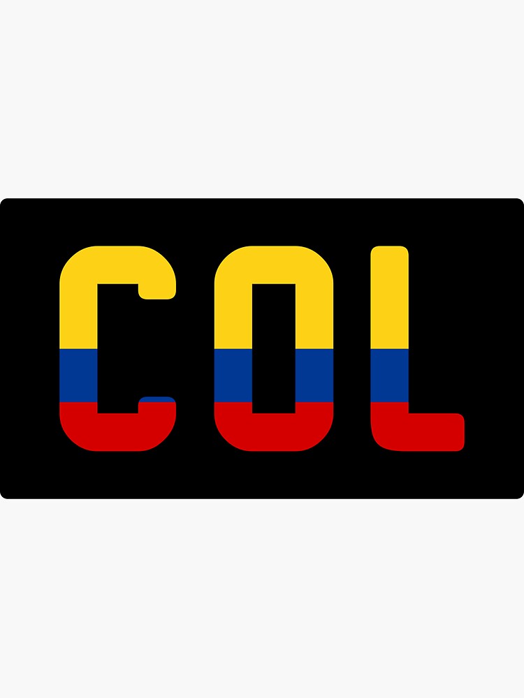 "COL (Colombia) Flag Gold / Blue / Red " Sticker for Sale by PEK1787 ...