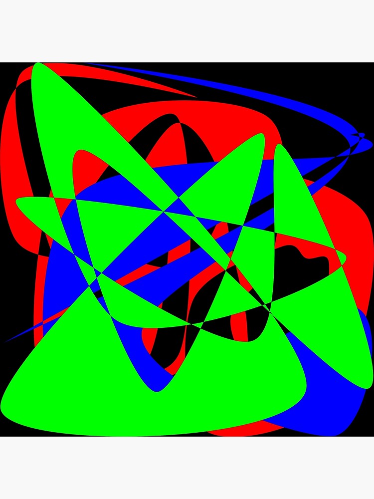 "black red blue green abstract art" Poster by spacetools | Redbubble