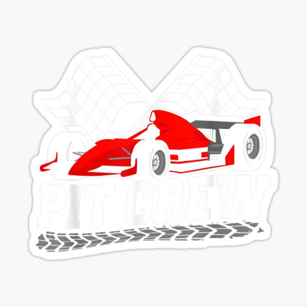 "Pit Crew Car Racing Checkered Flag Racing Party ." Sticker for Sale by ...