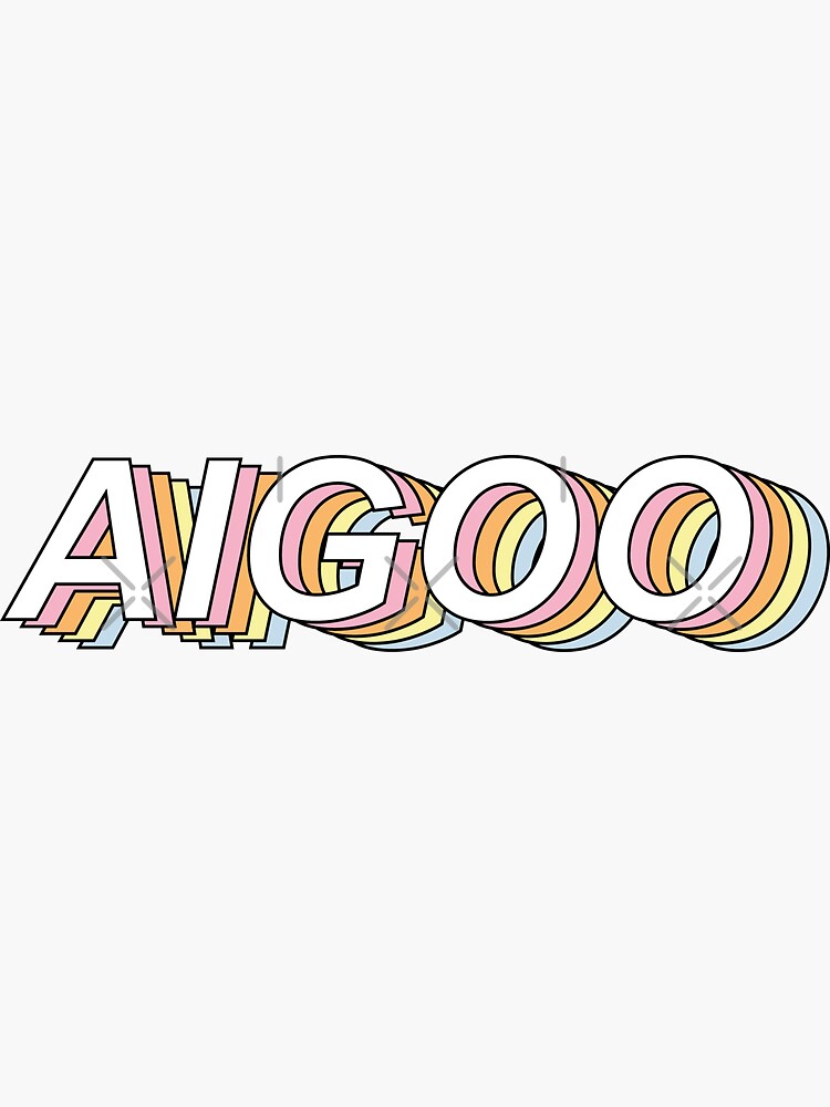 "Aigoo aesthetic" Sticker for Sale by Ubenart | Redbubble