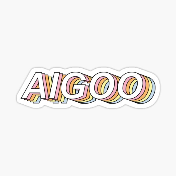 "Aigoo aesthetic" Sticker for Sale by Ubenart | Redbubble