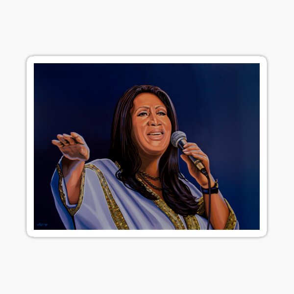 "Aretha Franklin, The Queen of Soul Painting" Sticker for Sale by ...