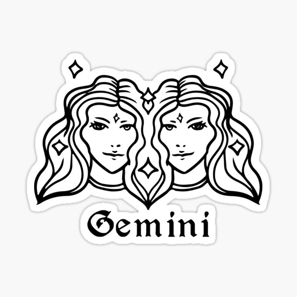 "Gemini" Sticker for Sale by dimitar-pnankov | Redbubble