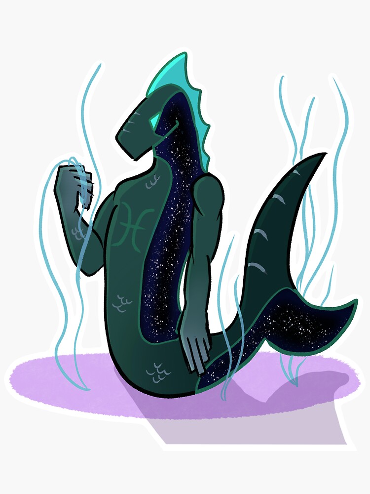 "Pisces Monster Sticker " Sticker for Sale by Gnoodle-Studios | Redbubble