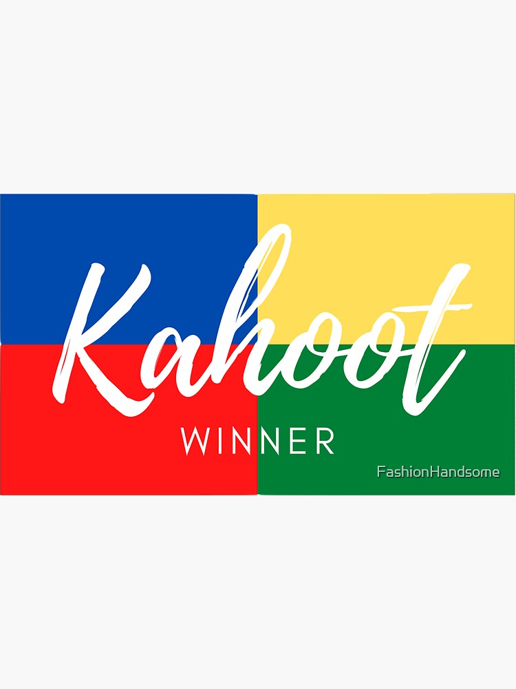 "Kahoot winner" Sticker for Sale by FashionHandsome | Redbubble