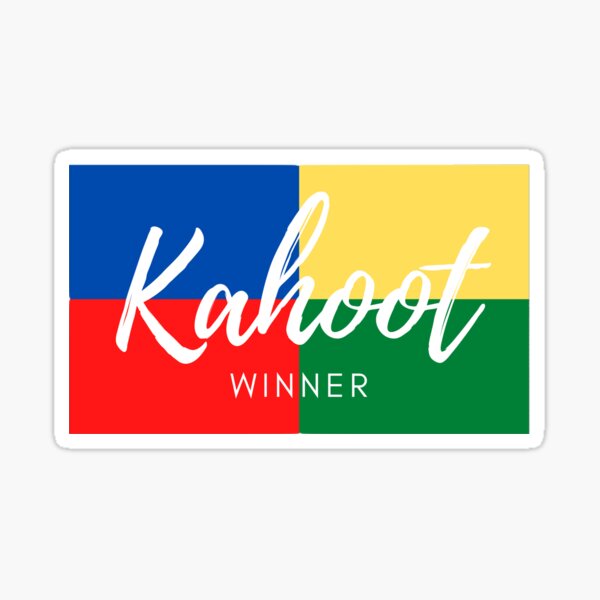 "Kahoot winner" Sticker for Sale by FashionHandsome | Redbubble