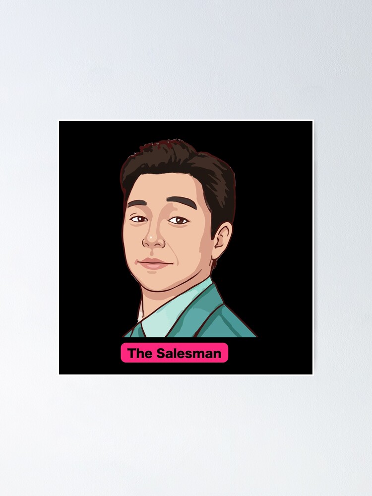"Squid Game Character - Gong Yoo as the Salesman" Poster for Sale by ...