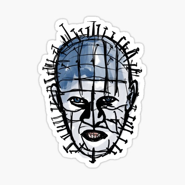 "Hellraiser head" Sticker for Sale by Guacamulve | Redbubble