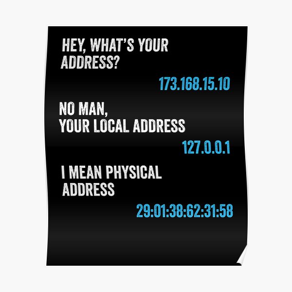"Funny IP Address" Poster by Farid94 | Redbubble
