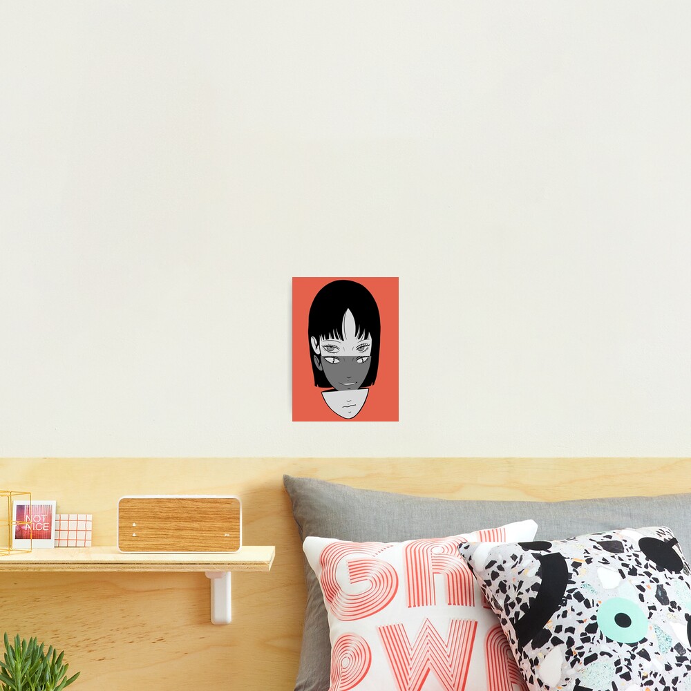 "Evil Anime Girl Split Face" Photographic Print by scorpiolane | Redbubble