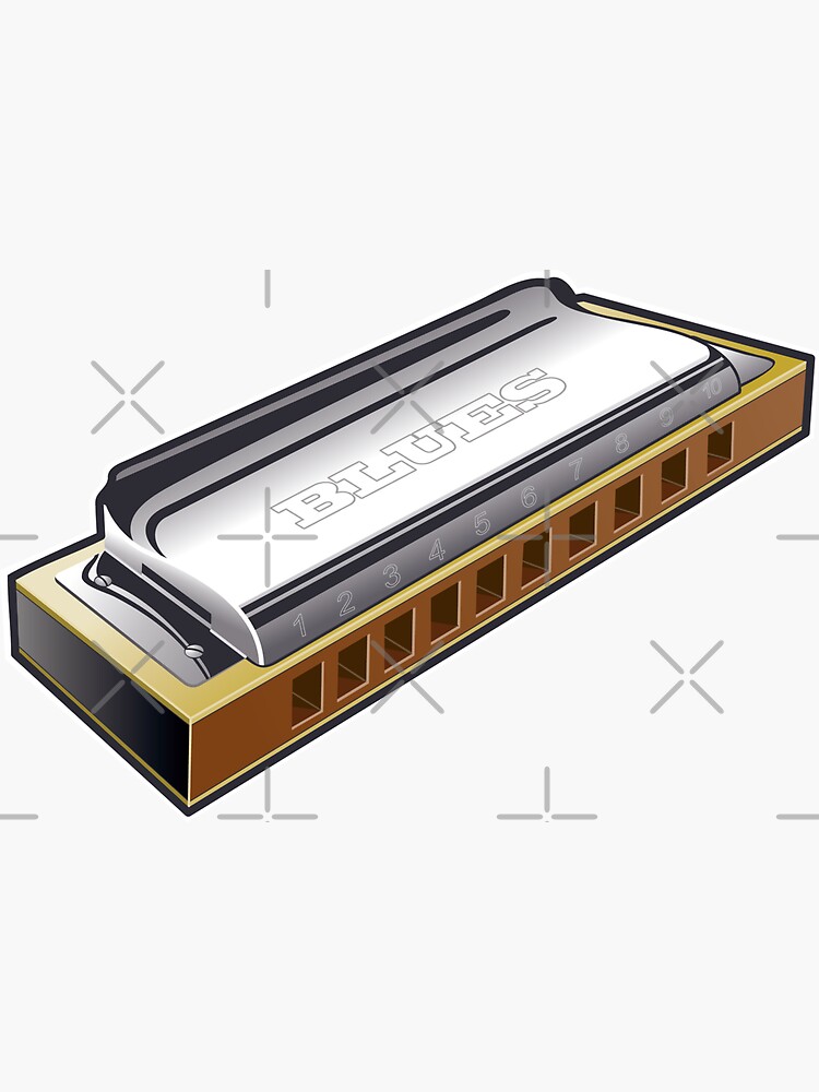"Blues Harp" Sticker for Sale by William Fehr | Redbubble