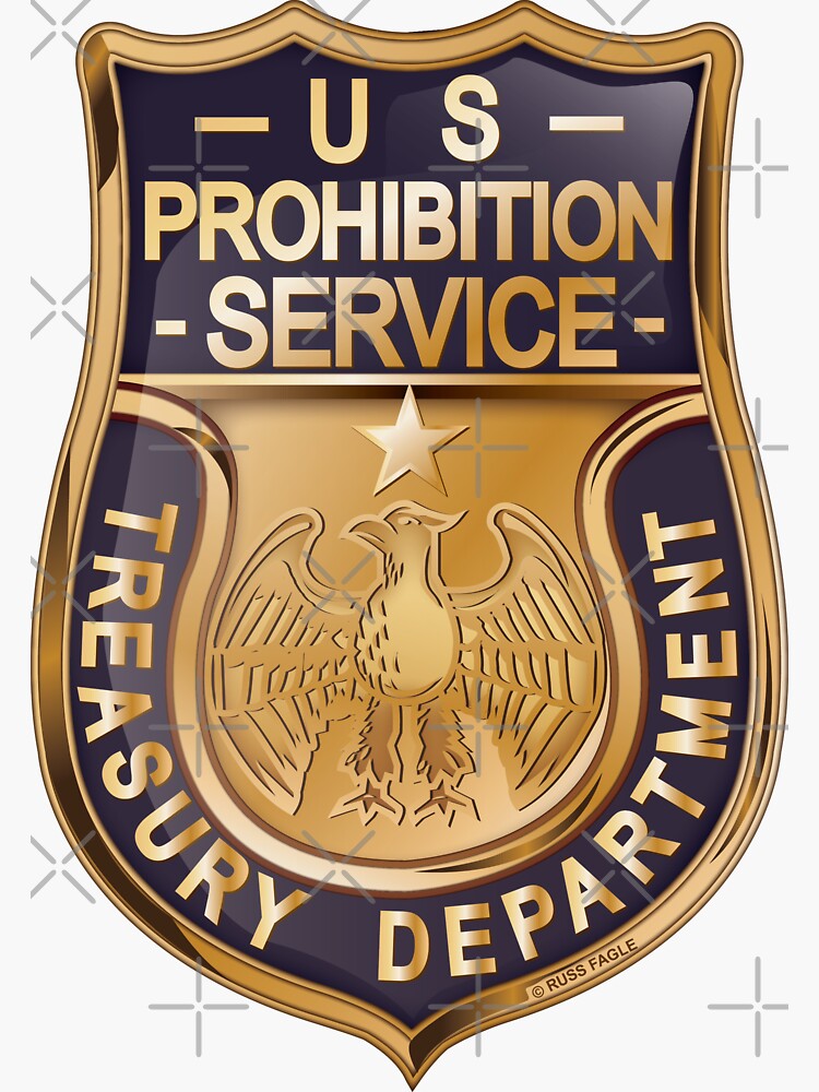 "US Prohibition Service Badge" Sticker for Sale by magichammer | Redbubble