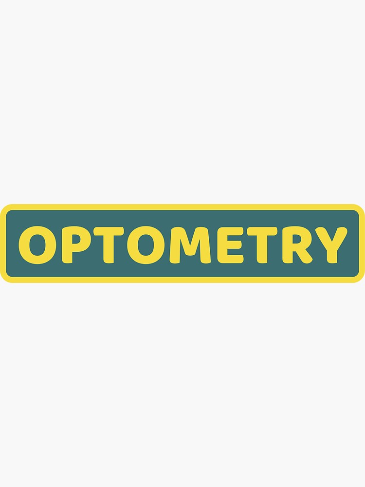 "Optometry" Sticker by T-shirtgallery | Redbubble