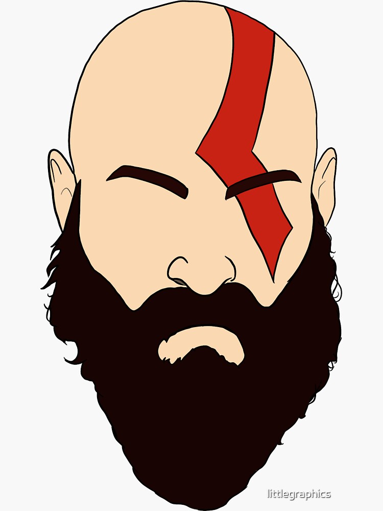 "kratos" Sticker by littlegraphics | Redbubble