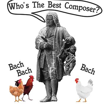 "Bach With Chickens" Sticker for Sale by weirdrelatives | Redbubble