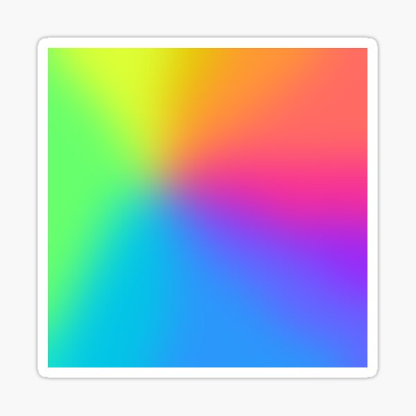 "Vivid Radial Rainbow Gradient" Sticker for Sale by KelseyLovelle ...