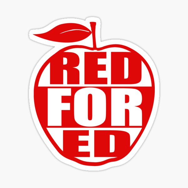 "Red For Ed Teacher Appreciation" Sticker for Sale by RiffXS | Redbubble