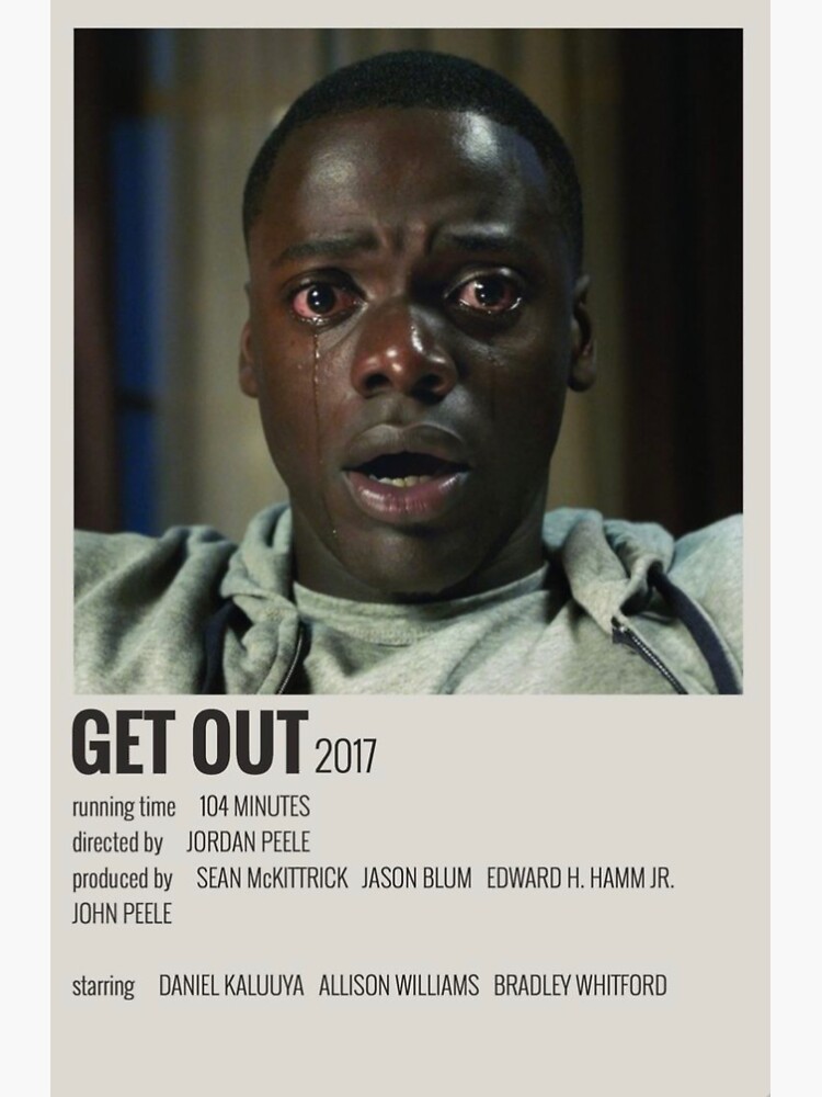 "Get out film poster " Sticker for Sale by Lucypurvis | Redbubble