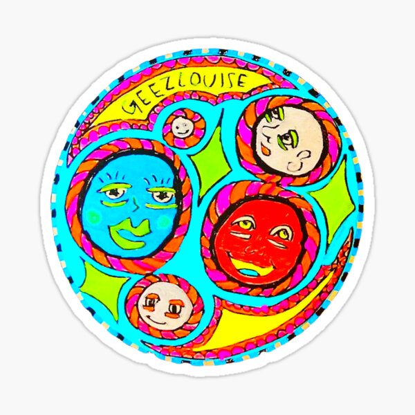 "Geez Louise" Sticker for Sale by DreamlandMall | Redbubble
