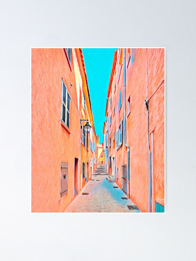 "Saint Tropez Streets" Poster for Sale by Sofia-Draws | Redbubble