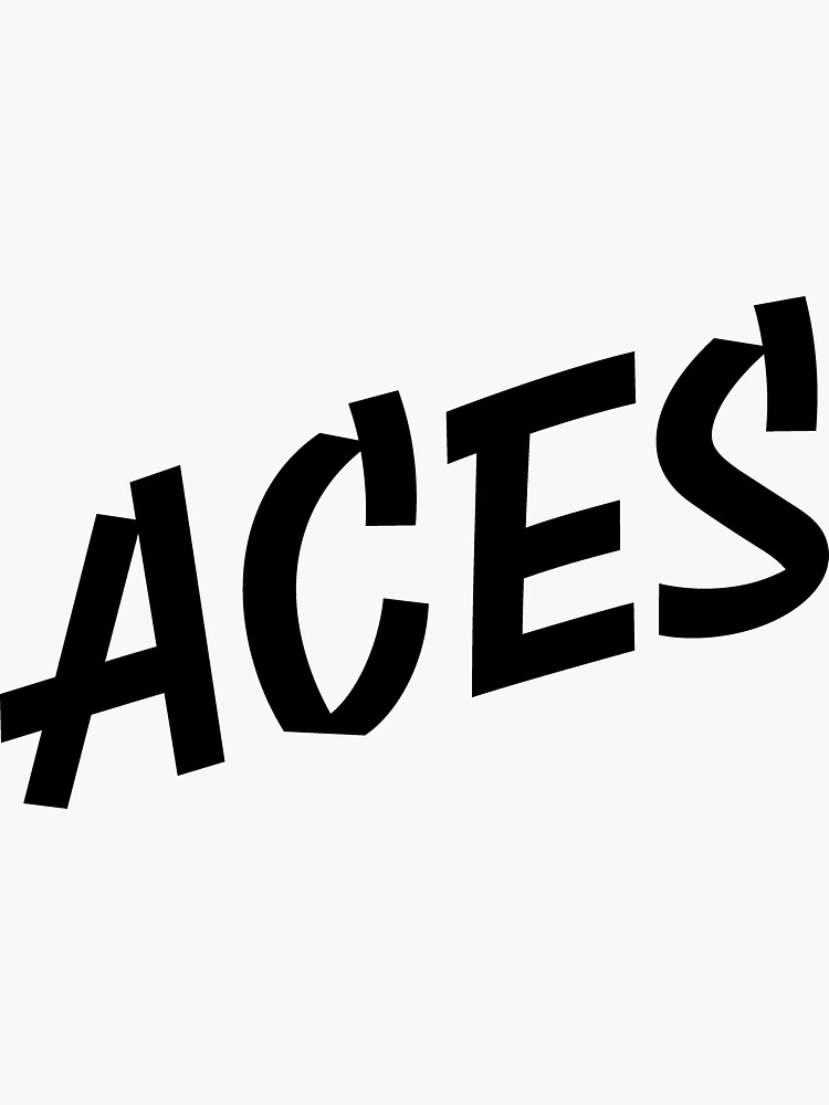 "ACES (GRAPHIC)" Sticker for Sale by DistinctiveType | Redbubble