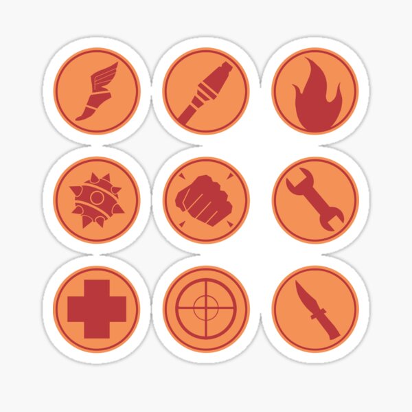 "Team Fortress Class Emblems" Sticker for Sale by Elias-Sannoun | Redbubble