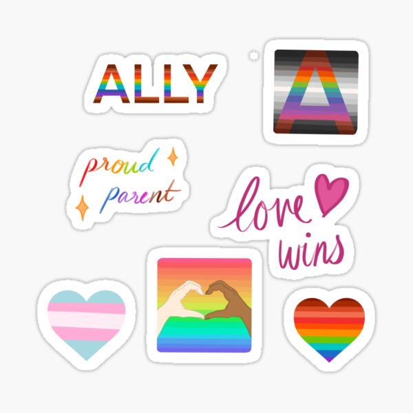 "Ally Sticker Pack" Sticker for Sale by BreakTheBinary | Redbubble