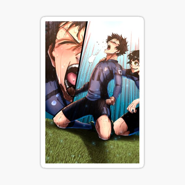 "Isagi’s Victory Scream (Blue Lock)" Sticker for Sale by drapsmann ...