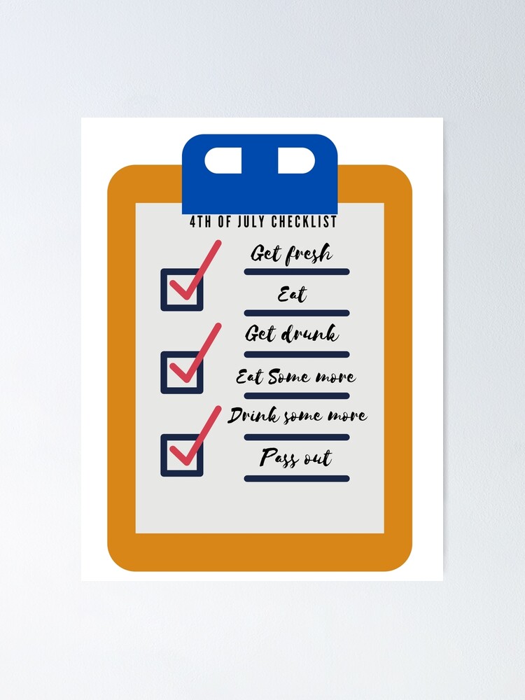 "Checklist" Poster by ShopTease | Redbubble