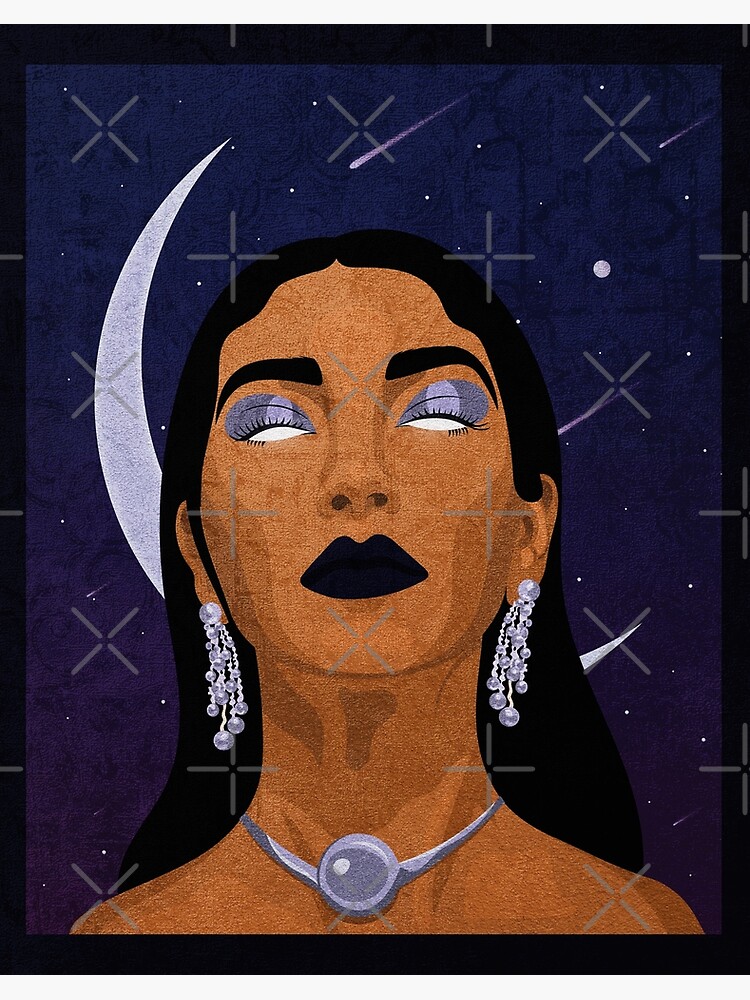 "Luna - moon goddess" Art Board Print for Sale by odhara | Redbubble