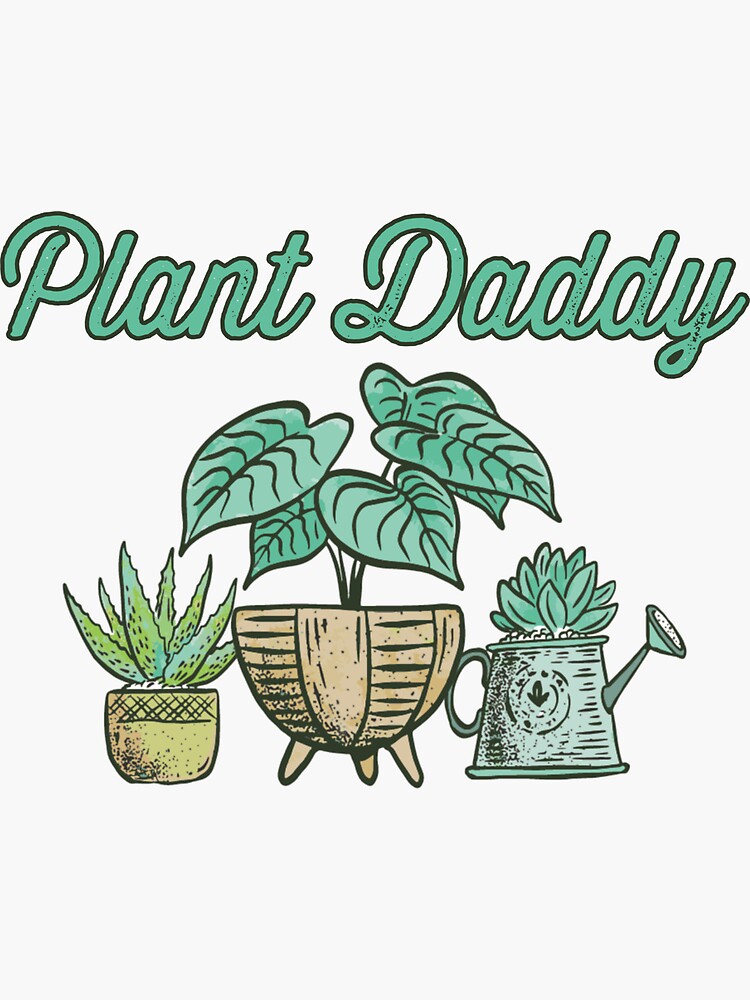 "Plant daddy shirt, Plant dad botanical shirt " Sticker for Sale by ...
