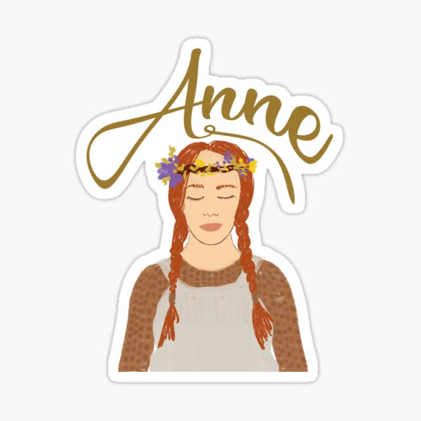 "Anne with an e, Anne of Green Gables, portrait of Anne" Sticker for ...