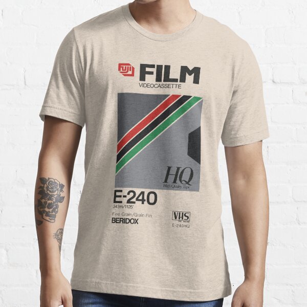 "VHS 'Film' E-240 HQ" Essential T-Shirt for Sale by T44Productions ...