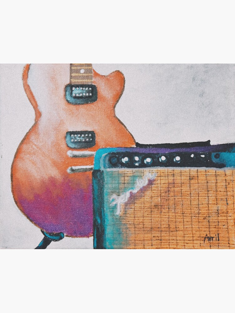 "Electric Guitar and Amplifier Painting " Sticker for Sale by ...