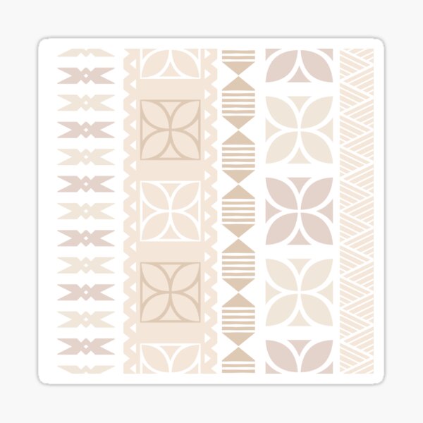 "Pasifika Alisi Pattern - Cream Beige" Sticker for Sale by lolomastudio ...