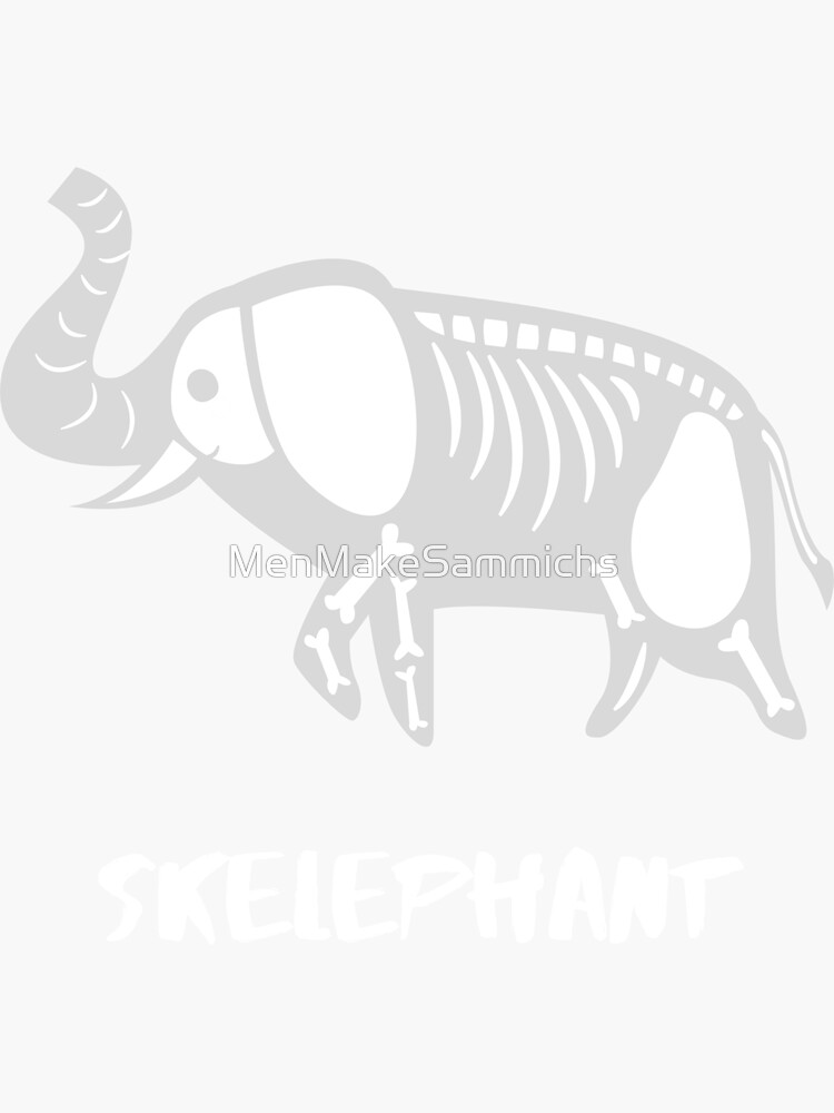 "Skelephant" Sticker by MenMakeSammichs | Redbubble