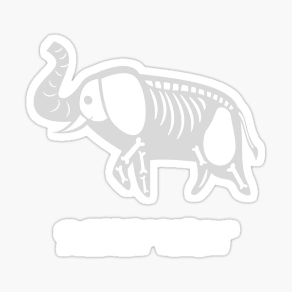 "Skelephant" Sticker by MenMakeSammichs | Redbubble