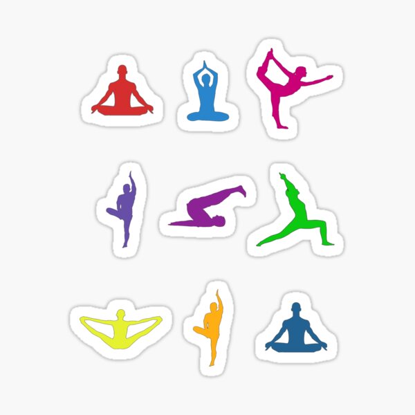 ""Asanas V"" Sticker for Sale by ballachmpb | Redbubble