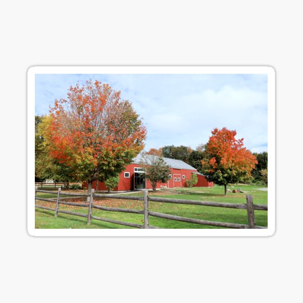 "Lawrence Barn Hollis NH in Autumn " Sticker for Sale by JanSDrew ...